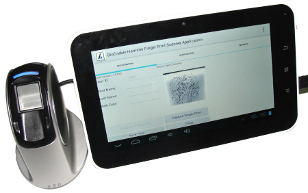 Android Tablet with Optical Fingerprint Scanner - BioEnable ...
