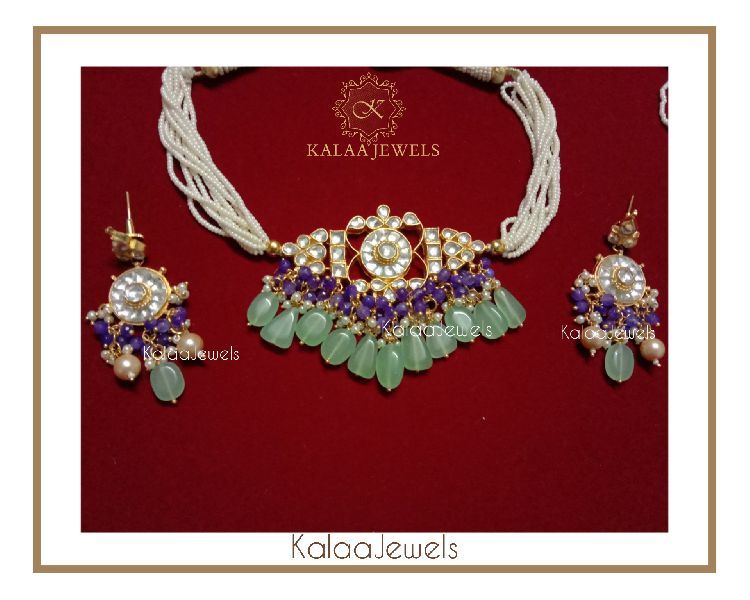 Kundan Choker Necklace Set at Best Price in Jaipur - ID: 5660593 ...