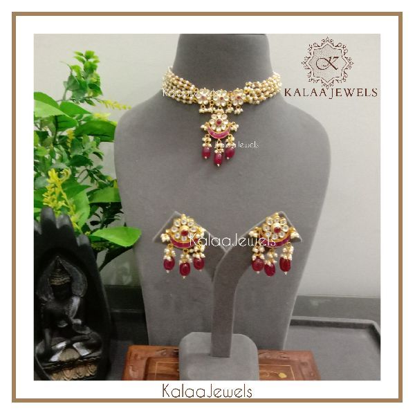 Kundan Choker Necklace Set at Best Price in Jaipur - ID: 5660593 ...