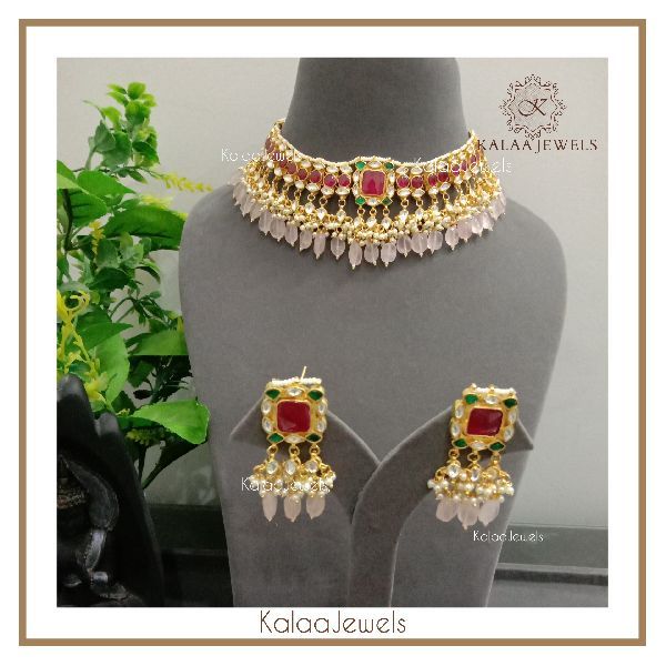 Kundan Choker Necklace Set at Best Price in Jaipur - ID: 5660593 ...
