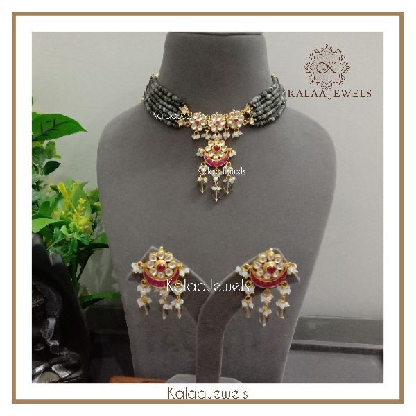 Kundan Choker Necklace Set at Best Price in Jaipur - ID: 5660593 ...