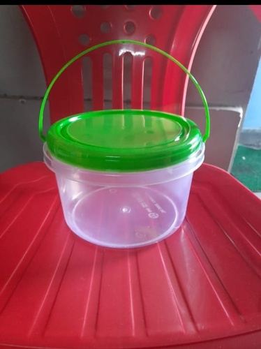 Round 3 Liter Plastic Container with Handle, Color : Transparent at Rs ...