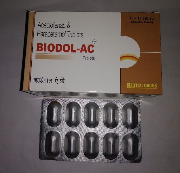 Biodol-AC Aceclofenac and Paracetamol Tablets, For Clinical, Grade ...