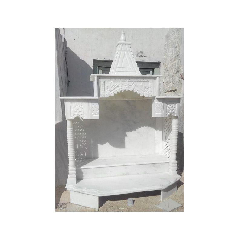 Dealfry Natural White Marble Pooja Mandir, For Indoor at Rs 9999 in ...