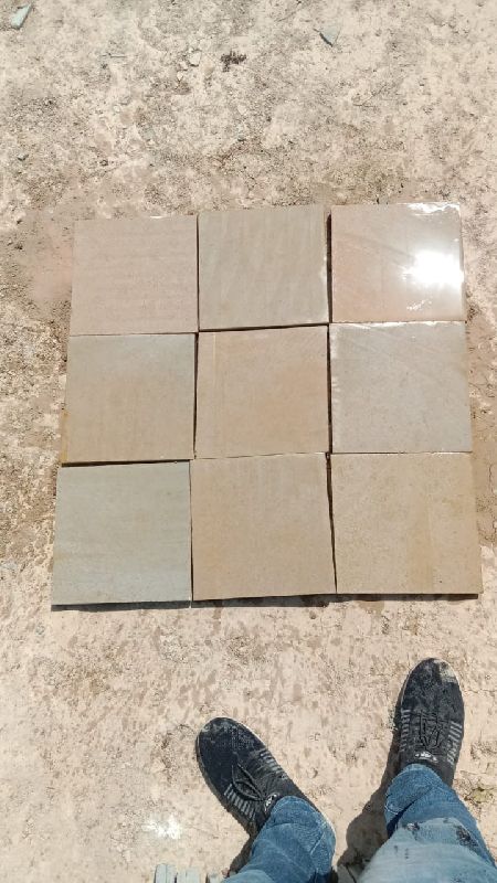 Rectangular Polished Natural Sandstone, for Construction, Size ...