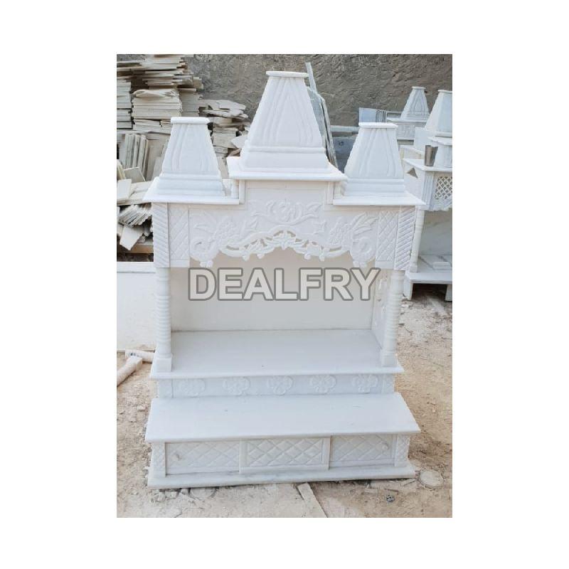 Hindu White Marble Pooja Temple Marble Mandir, Marble Type : Slab ...