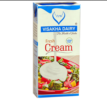 Visakha Dairy Fresh Cream, Packaging Type : Packet at Best Price in ...