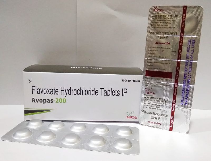 Avopas-200 Flavoxate Hydrochloride 200mg Tablets, For Hospital. Clinic ...