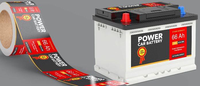 Printed Glossy Lamination Battery Labels, Packaging Type : Roll at Best ...