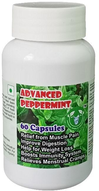 Advanced Peppermint Capsule - 60 Capsules, Packaging Type : Box, Color ...