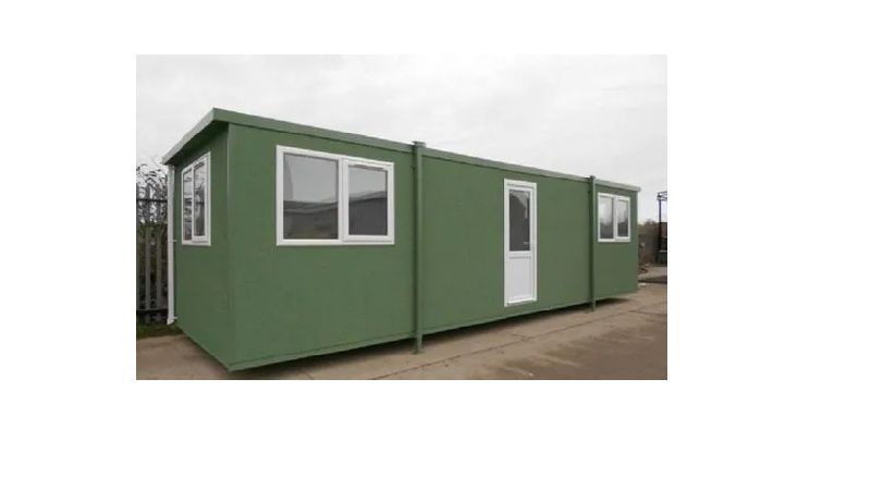 Rectangular PVC Portable Cabin, for Construction Sites, Feature : Glass ...