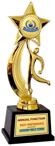 Plain Shiny Finish Plastic Star Trophy, for Award Ceremony, Feature ...