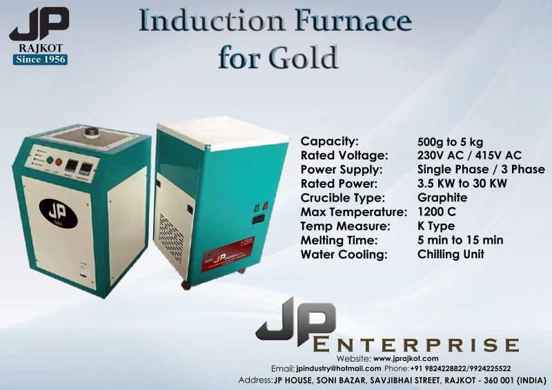 Blue 220V 3-5kw Semi Automatic Induction Furnace For Gold Melting ...