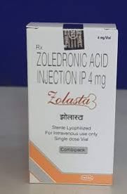 Zolasta 4 Mg Injection, for Osteoporosis, Salt Composition : Zoledronic ...