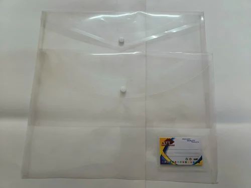 Transparent Plain PVC Button File Folder, for School, Size : A5 at Rs ...