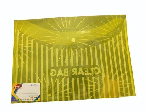 Yellow PVC Button File Folder, for School at Rs 15 / Piece in Delhi ...