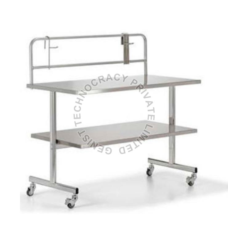 Stainless Steel Packing Table with Two Shelves - Genist Technocracy Pvt ...