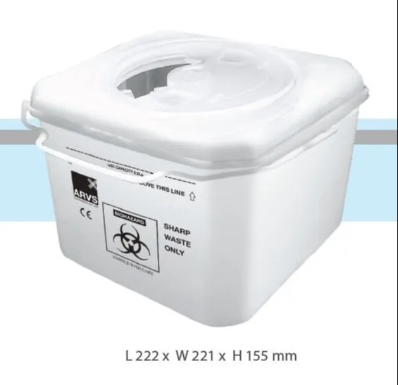 Square Plastic Sharp Container, Color : White Translucent - PSI ...