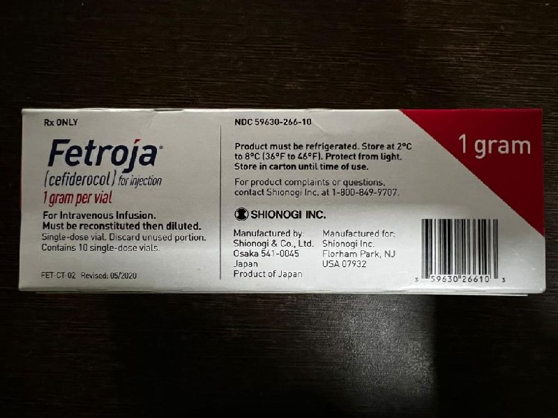 Fetroja (cefiderocol) injection - K. K. Pharma Solutions, Mumbai ...
