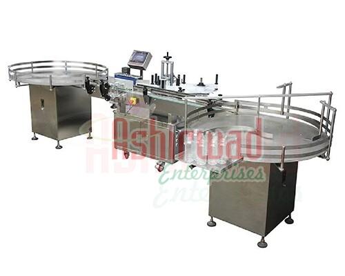 220V Automatic Sticker Labeling Machine with Turntable at Rs 3.30 Lakh / Piece in Ahmedabad