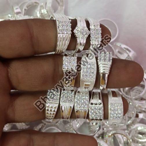 Polished Silver Casting Ring, Gender : Male, Female, Shape : Round at ...