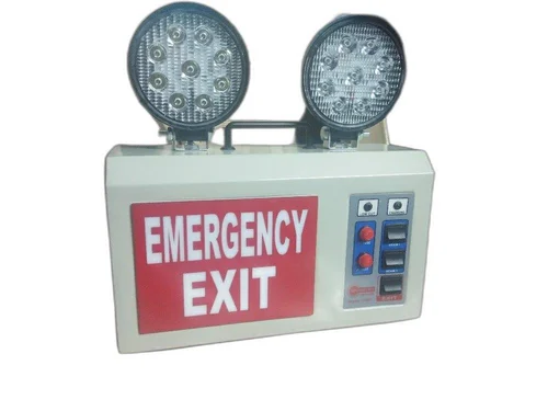 White Industrial Emergency Exit Light - Fast Fire Service, Bangalore ...