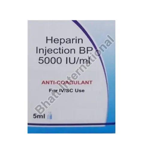 Anti Coagulant 5000 IU Injection, for Clinical Use, Hospital Use, Grade ...