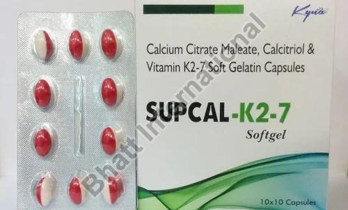 SupCal K2-7 Softgel Capsules, for Hospital, Clinical, Personal, Packaging Type : Box at Rs 210 ...