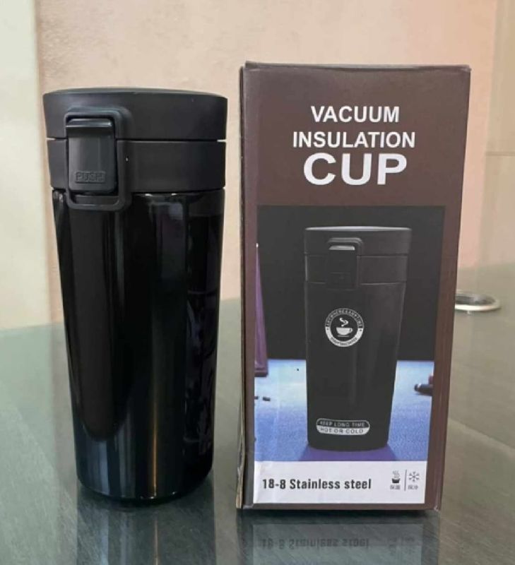 Black Round Vacuum Insulation Cup at Rs 200 / Piece in Pune | RK ...
