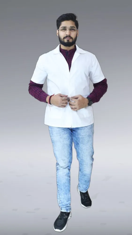 Half Polyester School Lab Coat, Color : White at Rs 250 / Piece in ...