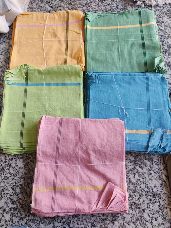 Pure Cotton Coloured Khadi Rumal, Pattern : Plain, Size : 18x18, 21x21 ...