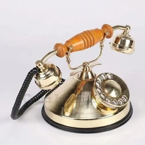 Brass Antique Old Telephone, Connectivity Type : Landline Connection ...