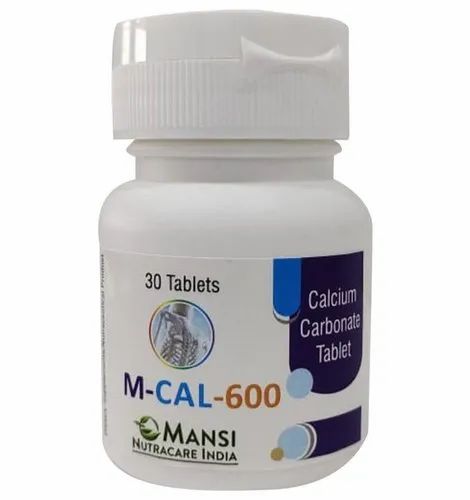 M-cal-600 Calcium Carbonate Tablet, For Acid Indigestion Upset Stomach ...
