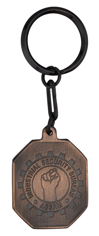 Polished Mild Steel AISB Bronze Keychain, Pattern : Printed ...