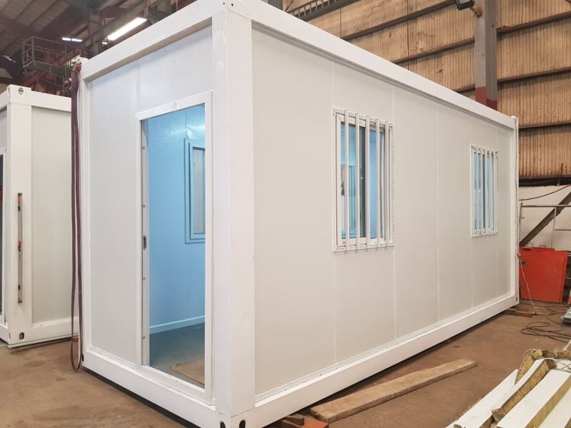 Rectangular Fiber Prefab Container Office, Size : 60x20x16x - Taarush ...