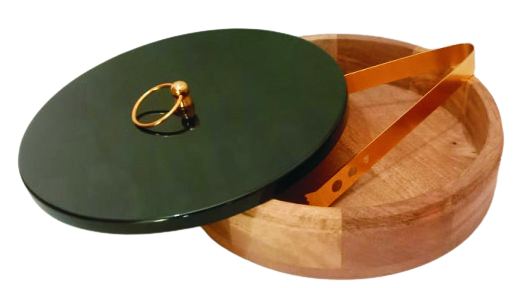 Brown Round Polished Wooden Chapati Box, Feature : Superior Quality ...