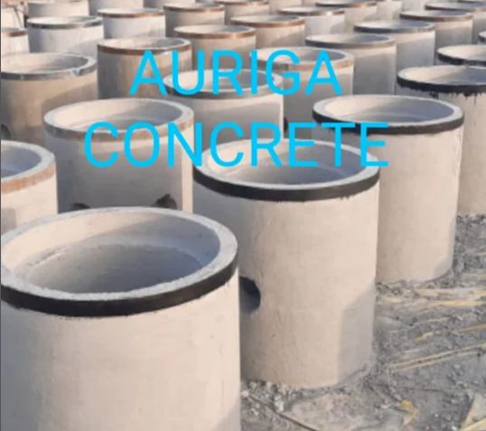 Grey Round RCC Precast Inspection Chamber, for Construction, Size ...