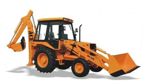 Yellow Backhoe Loader, for Construction, Automation Grade : Automatic ...