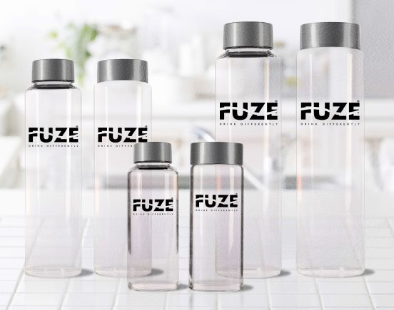 Fuze Borosilicate Glass Bottle 1000ml, For Store, Drink Water ...