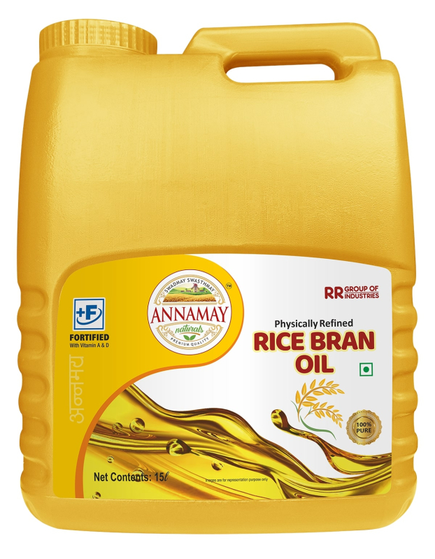 Liquid 15L Physically Refined Rice Bran Oil, for Snacks, Cooking, Certification : FSSAI ...