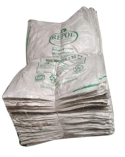 White Polypropylene Used Repol Bags, Pattern : Printed, Storage ...