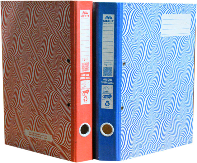 Orange Merit Hardboard Cobra Spring Box File, for Keeping Documents ...