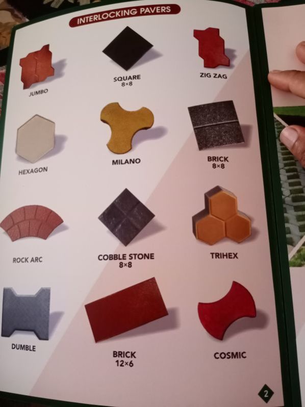 Unpolished Concrete Sand Cement Interlocking Tiles, For Outdoor ...