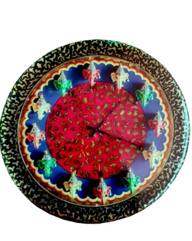 Mulit Colour Round Wooden Wall Watch, for Home, Office, Decoration ...