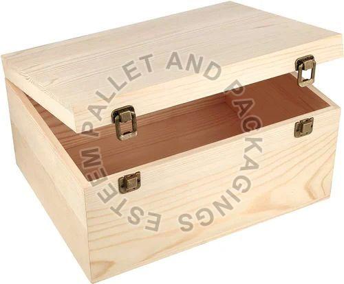 Rectangular Wooden Storage Box, for Application, Color : Light Brown at ...