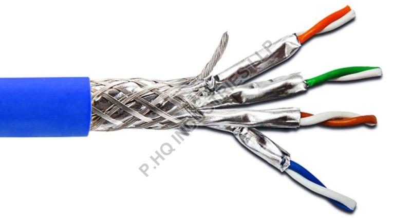 Blue Round PVC Copper Braided Cable, for Residential, Certification ...