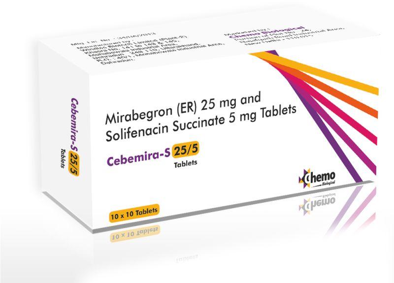 Mirabegron 25mg Extended Release + Solifenacin 5mg at Rs 3520 in Delhi - ID: 7101910