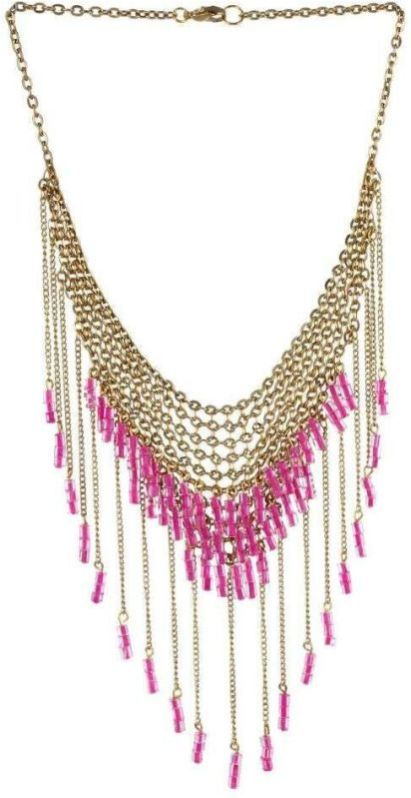 Pyramid Shape Pipe Chain Necklace In Rani Color at Rs 550 in Delhi - ID ...