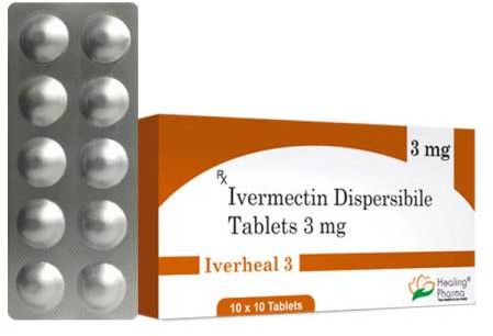 Iverheal 3 Mg Tablets, Packaging Size : 10X10 Pack at Rs 110 in Gurugram - ID: 7443981