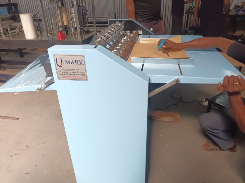 Electric Polished Mild Steel Roller Creasing Machine, Pressure : High ...